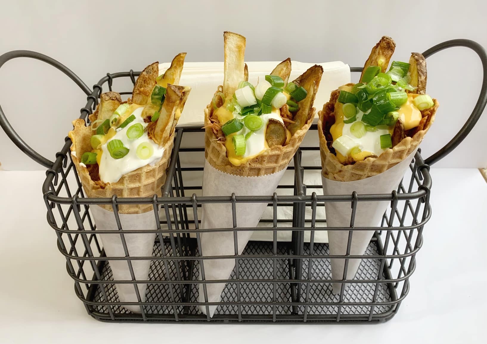 Loaded French Fries in a Cone - Food Truck Style! - Thrifty NW Mom