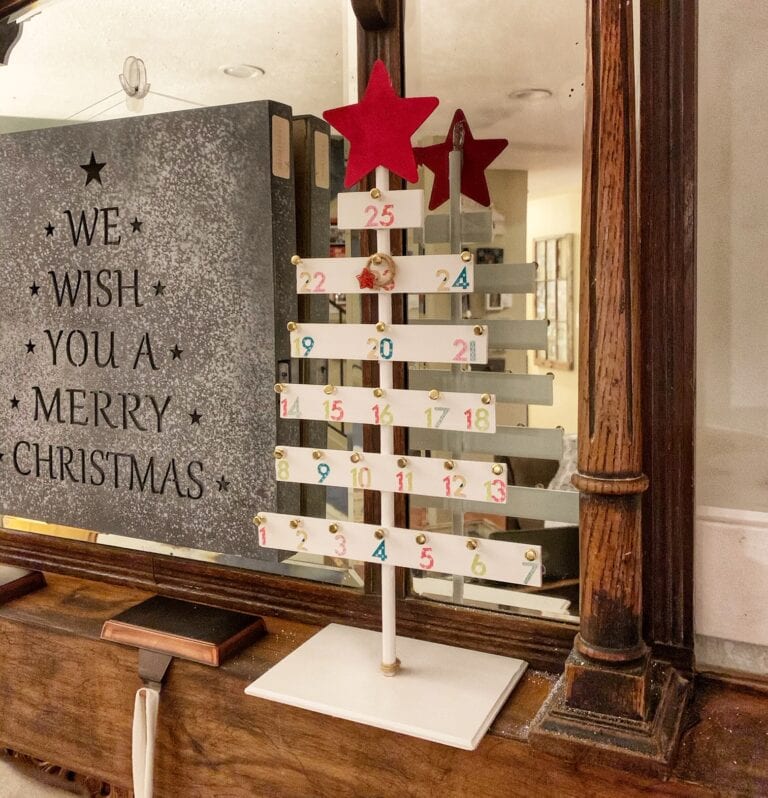 Farmhouse DIY Wooden Tree Advent Calendar - Thrifty NW Mom
