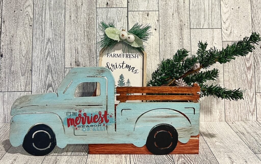 Dollar Store Red Truck Christmas Craft - So Fun to Make & So Cute ...