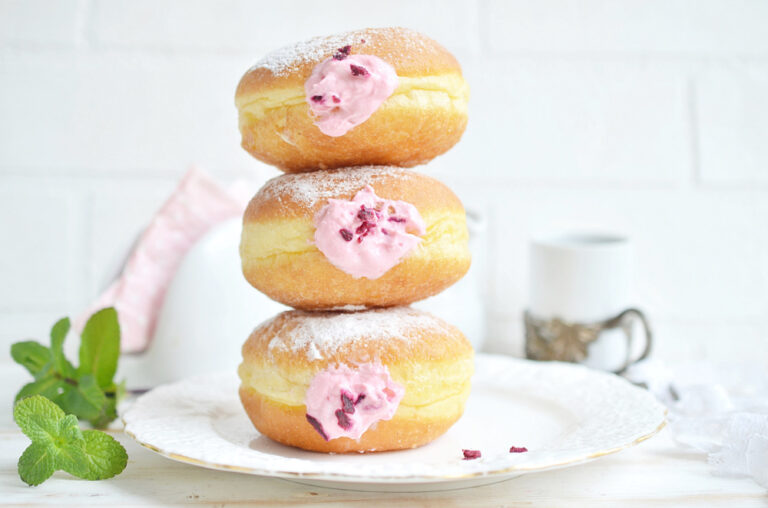 Raspberry Filled Donuts - Cheesecake Filling - Thrifty NW Mom