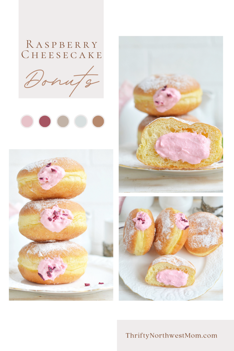 Raspberry Filled Donuts - Cheesecake Filling - Thrifty NW Mom
